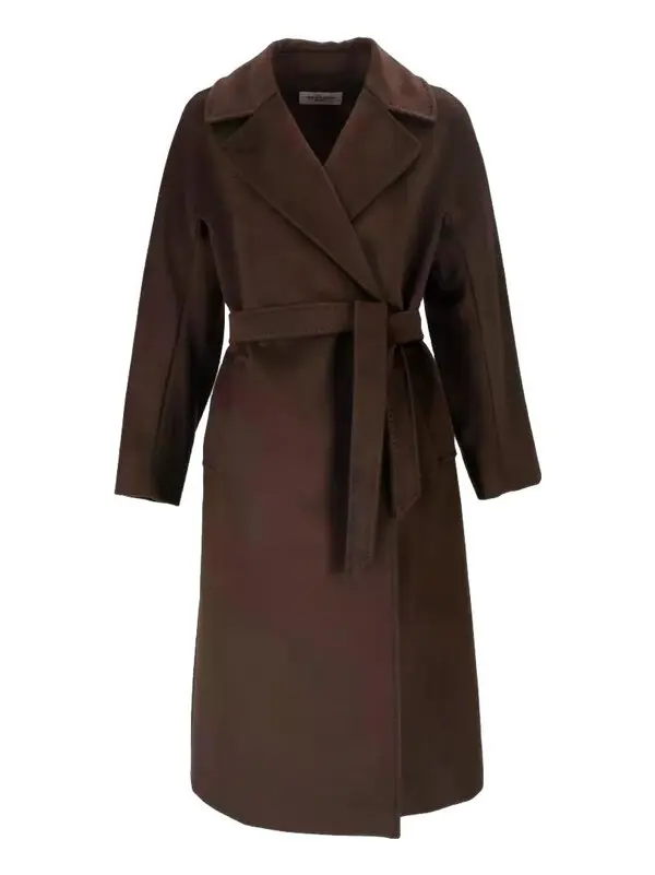 Max Mara Belted Kimono-sleeve Coat - Brown