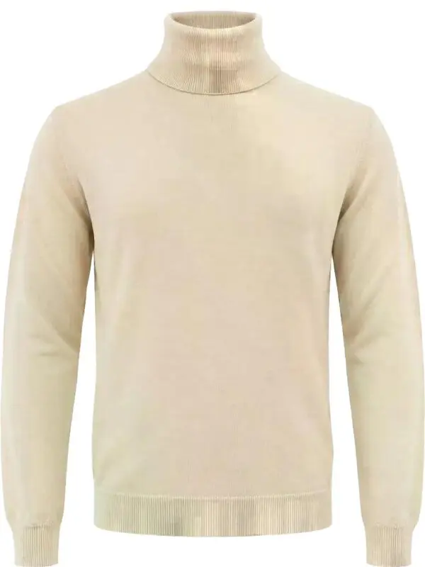 FRANZESE COLLECTION Stefano De Martino Ribbed Turtleneck Sweater - Neutrals