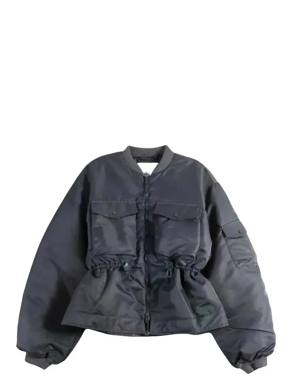 Cecilie Bahnsen Birdie Drawstring-waist Pocket-detail Jacket - Grey