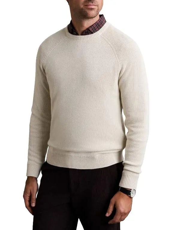 RHONE Raglan Sleeve Rib Sweater - Bone