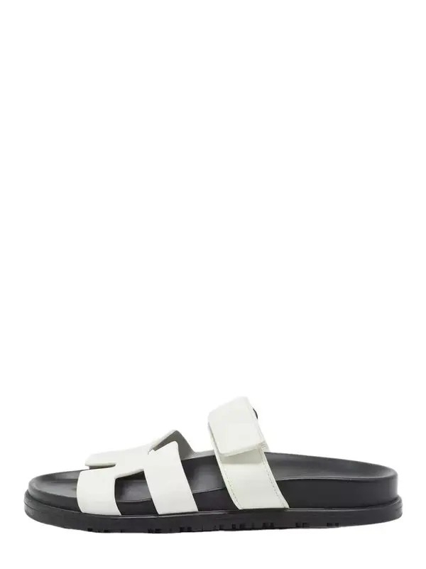Hermès Chypre Touch-strap Sandals - White