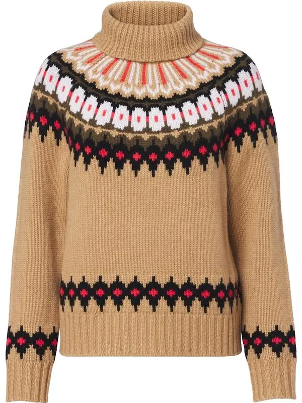 Bogner Ingrid Fair Isle Cashmere Turtleneck Sweater - Multicoloured