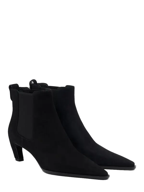 Tory Burch Romy Suede Chelsea Boots - Black