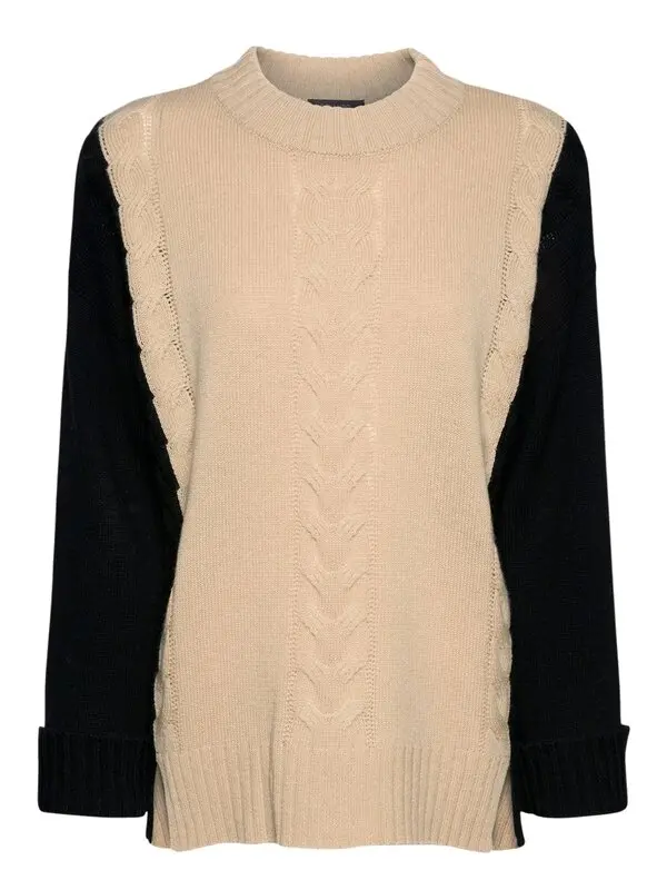 ELENA MIRO` Crew Neck Sweater - Multi