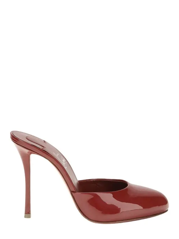 CHRISTIAN LOUBOUTIN Dolly Patent Leather Mules - Red