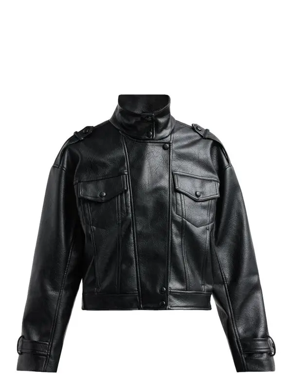 Generation Love Dublin Faux Leather Jacket - Black