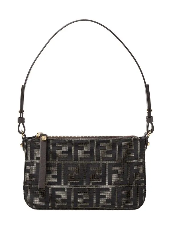 Fendi Ff Jacquard Easy Pouch - Brown