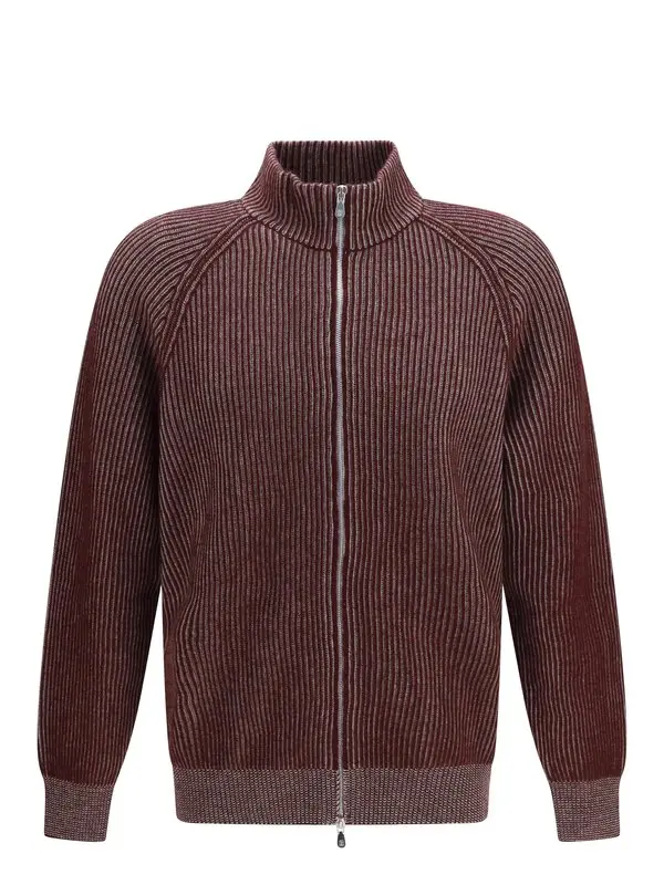 Brunello Cucinelli Vanisé Cashmere Rib-knit Zip Cardigan - Multicolor