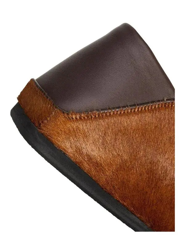 GIUSEPPE ZANOTTI Apos;s Collapsible-heel Calf Hair Loafers - Brown