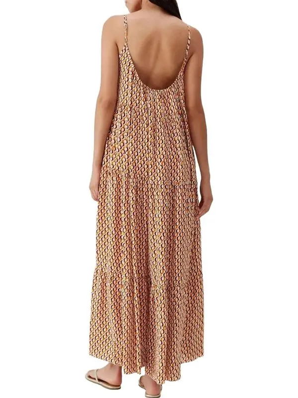 Melissa Odabash Electra Tiered Maxi Dress - Retro