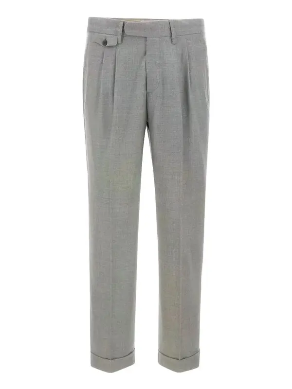 DEVORE INCIPIT Double-pleated Cuffed Trousers - Grey