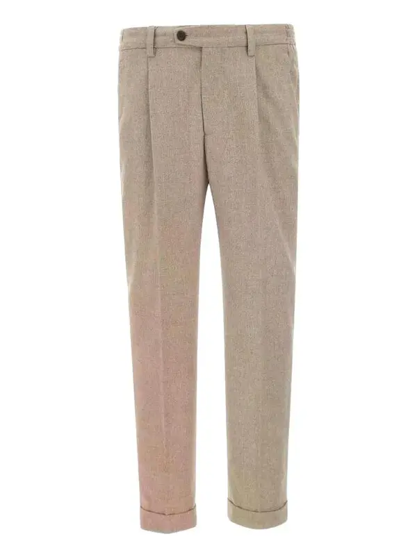 DEVORE INCIPIT Pleated Brushed Trousers - Neutrals