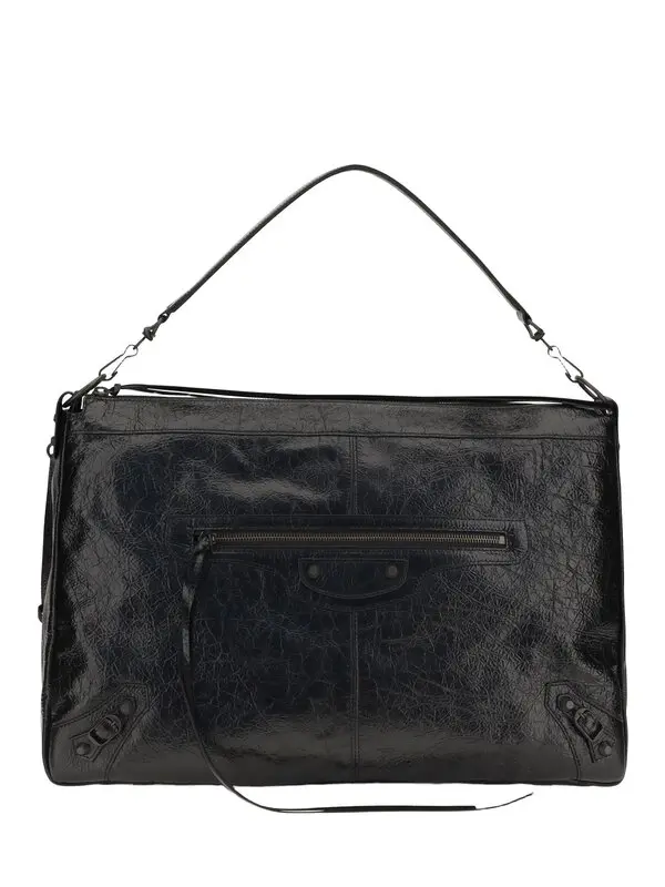 Balenciaga Le City Moto Large Shoulder Bag - Black