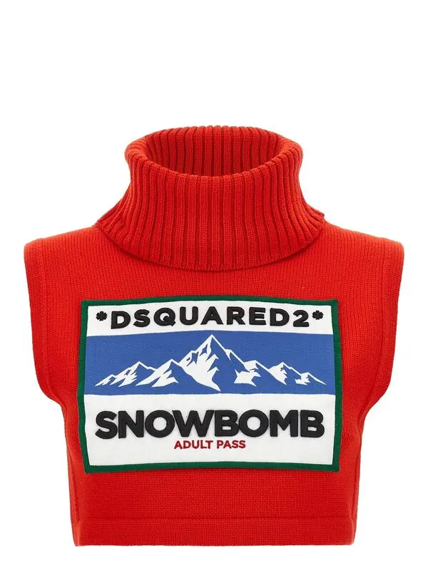 Dsquared2 Après Ski' Cropped Vest - Red