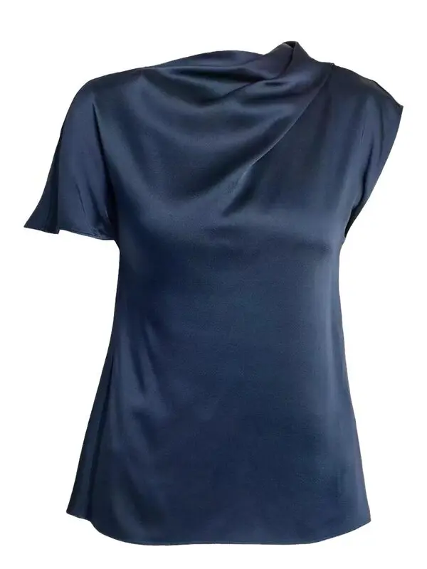 Erdem Draped Asymmetric Top - Blue