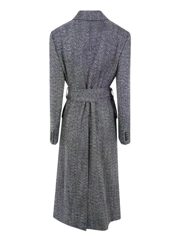 JOSEPH Belted Twill-weave Coat - Black