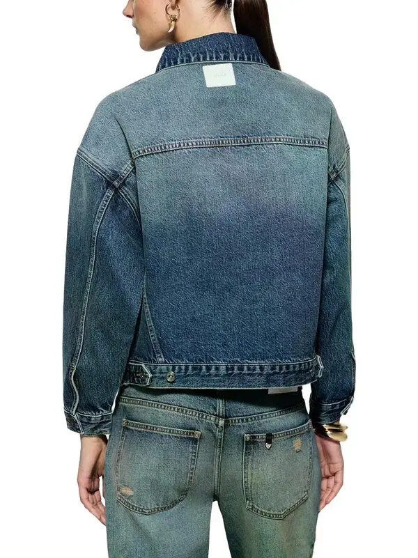 Liu Jo Jacket In Denim With Spille Jewel - Blue
