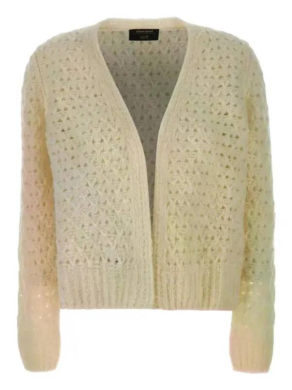 GRAN SASSO Open-knit Cardigan - Neutrals