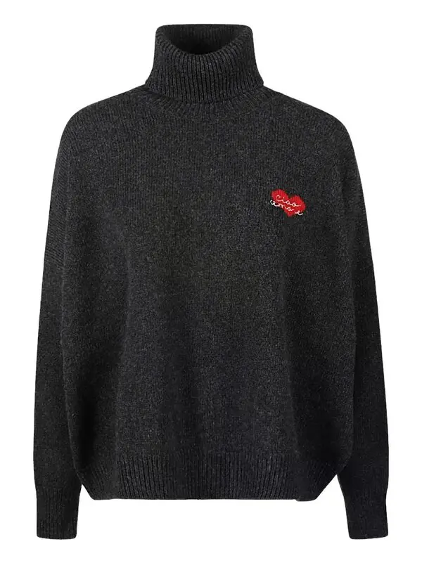 Giada Benincasa Heartbeat Roll-neck Sweater - Grey