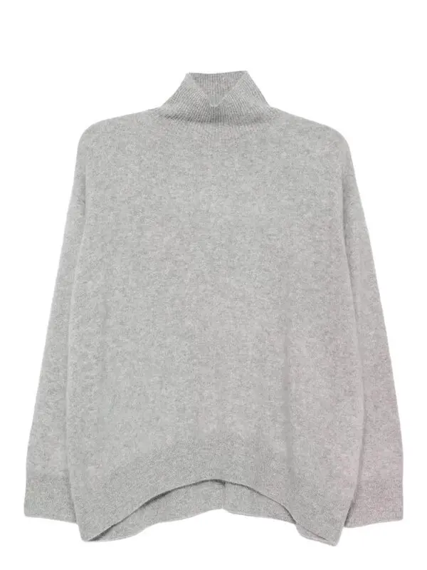 Max Mara High-neck Knitted Sweater - Grey