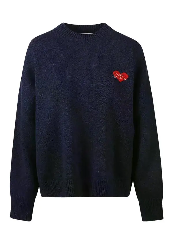 Giada Benincasa Heartbeat Heart-motif Sweater - Blue