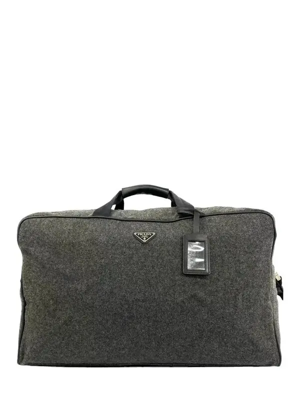Prada 2000-2013 Wool Travel Bag - Grey