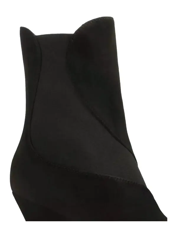 SERGIO ROSSI Suede Panelled Ankle Boots - Black