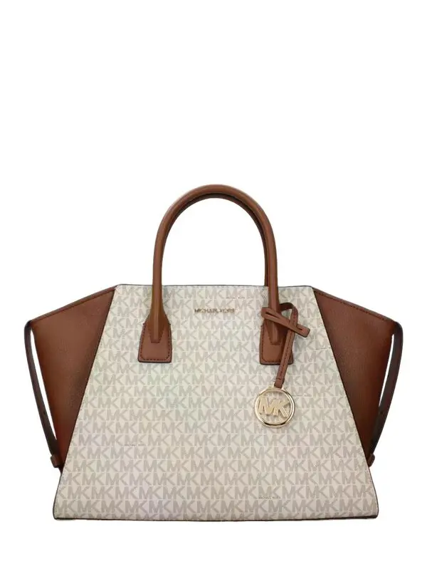 Michael Kors Large Avril Monogram-print Grained Tote Bag - Neutrals