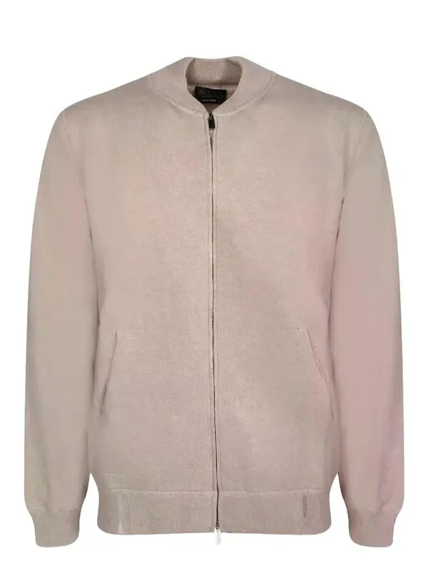 DELL'OGLIO Zip-up Cardigan - Neutrals