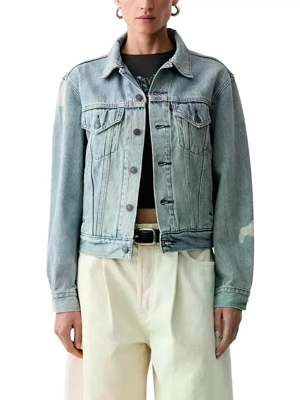LEVI'S Graphic-patch Denim Jacket - Blue