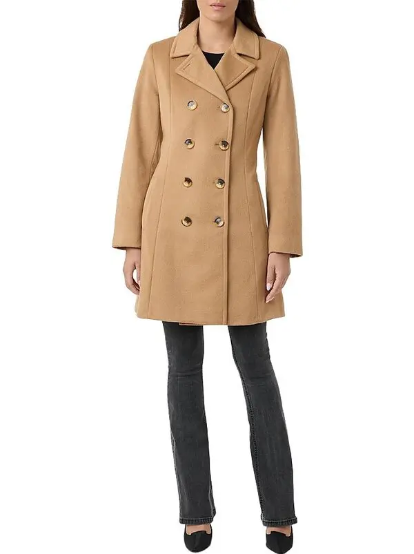 Sofia Cashmere Double Breasted Cashmere Trench Coat - Camel