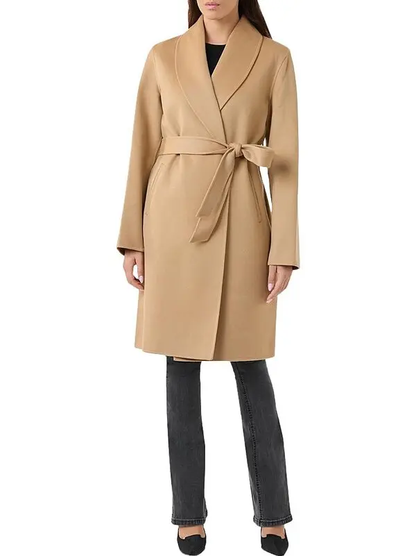 Sofia Cashmere Belted Wool & Cashmere Coat - Camel