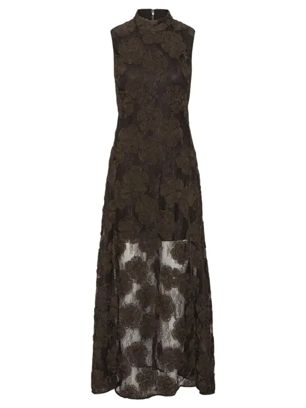 ROTATE BY BIRGER CHRISTENSEN Dress 3d Flower Maxi - Mole