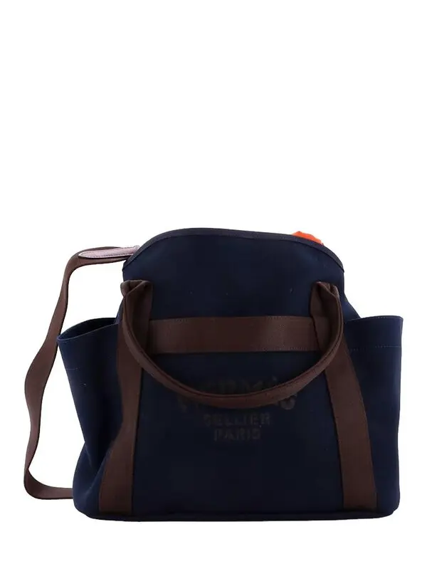 Hermès Sac De Pansage Groom Handbag Canvas - Blue