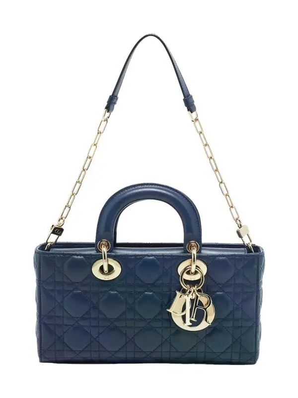 Dior Lady D-joy Cannage Satchel Bag - Blue