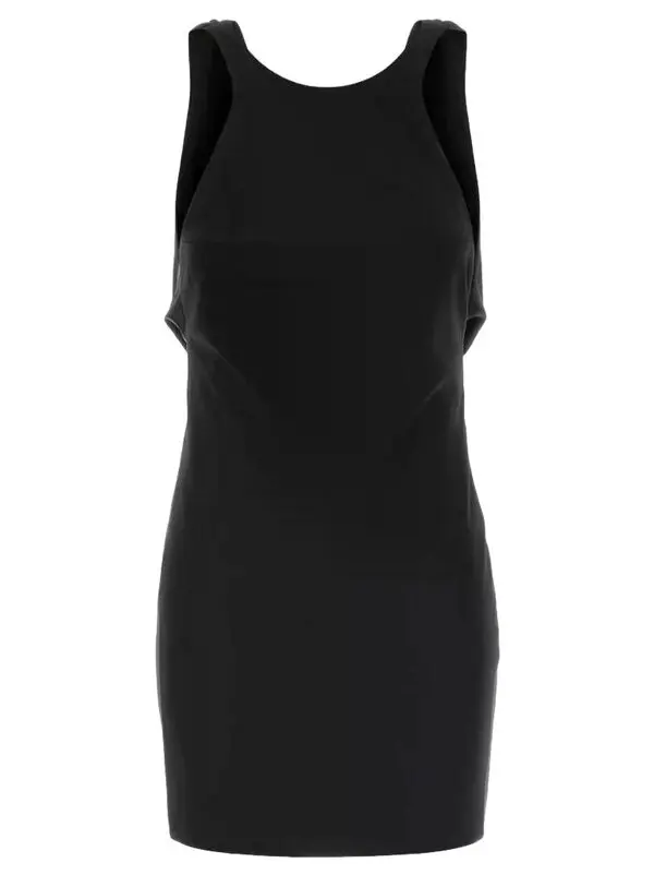 Andamane Draped-back Mini Dress - Black