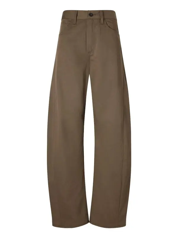 AGOLDE Luna Cotton-twill Barrel-leg Pants - Brown