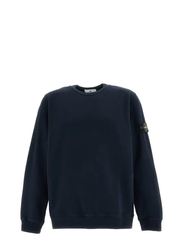 Stone Island Brushed Organic Cotton Fleece Crewneck Sweatshirt - Multicolor