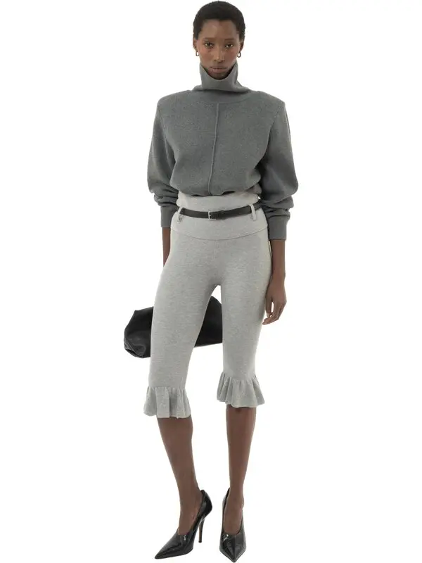 Arakii Structured Rib Knit Sweater - Grey