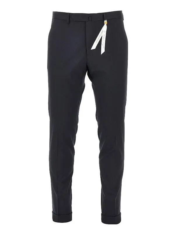 SANTANIELLO Praiano Il Viaggiatore' Twill Pants - Blue