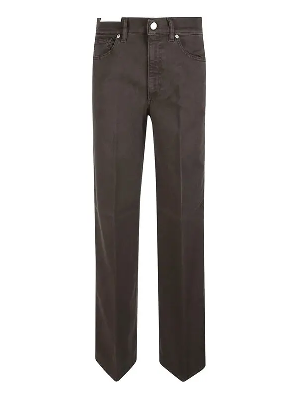 PT TORINO Cyndi High-rise Wide-leg Pants - Brown