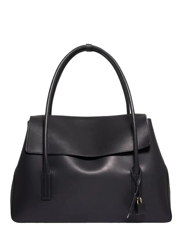 TOM FORD Natural Leather Eclipse Large Shoulder Bag - Black