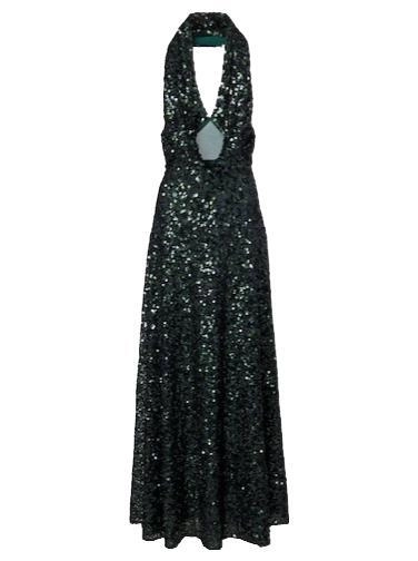 Christopher Esber Sequined Halterneck Gown - Black