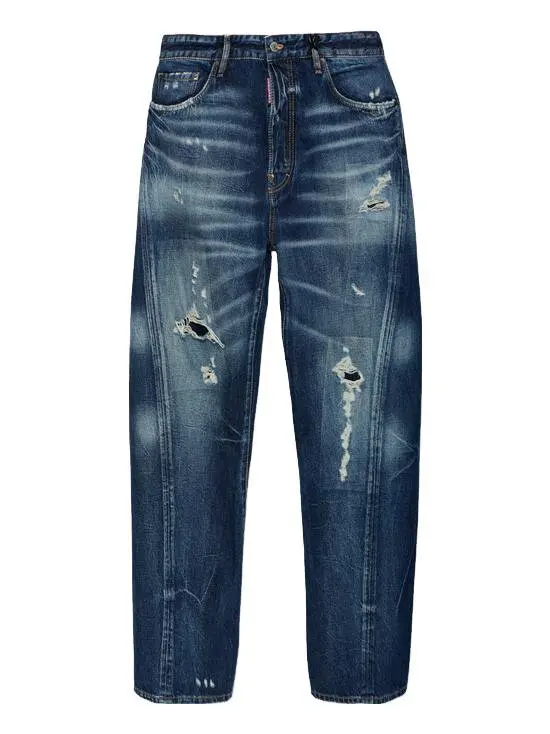 Dsquared2 Loose Distressed Jeans - Blue