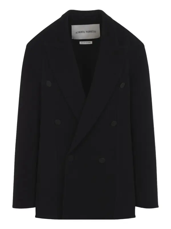 Alberta Ferretti Belted Double-breasted Coat - Black