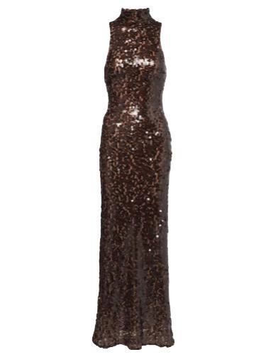 Christopher Esber High-neck Sleeveless Sequin Evening Dress - Black