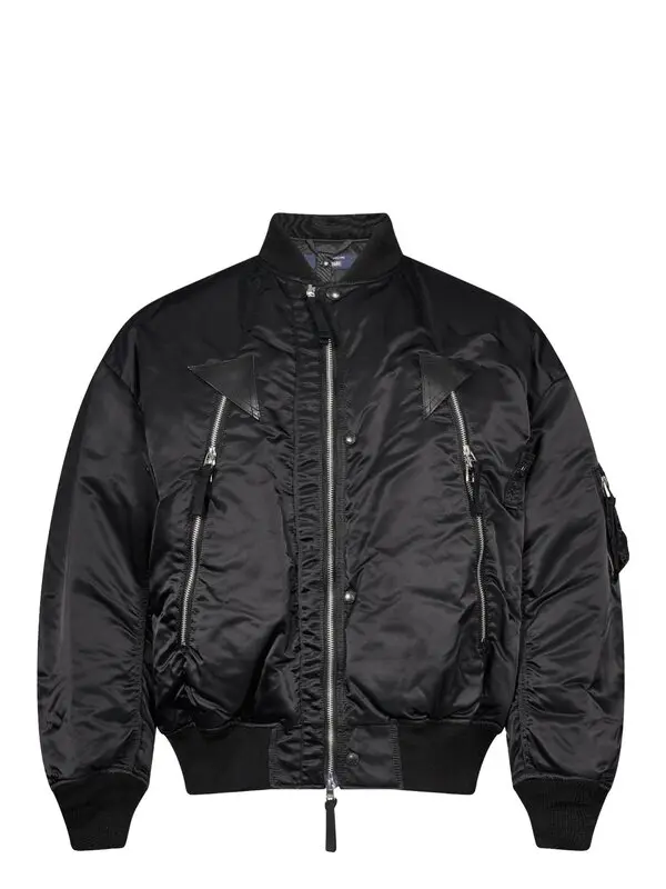 Comme Des Garçons Zip-up Bomber Jacket - Black