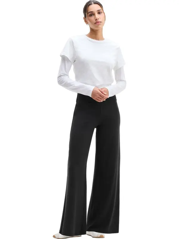Athleta Transcend Ultra Wide Pant - Black