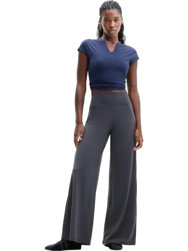 Athleta Transcend Ultra Wide Pant - Ash
