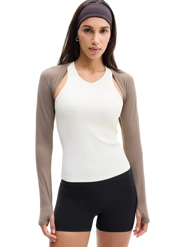 Athleta Transcend Shrug - Umber